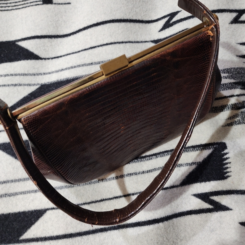 Vintage Retro 1950's Lizard Purse - Gem